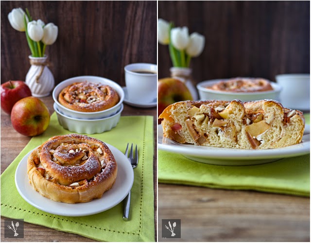 sia´s soulfood foodblog: Lecker gerollte Kuchen: Apfel-Quark-Schnecken