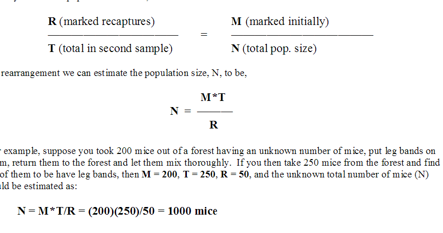 Mark Capture Recapture