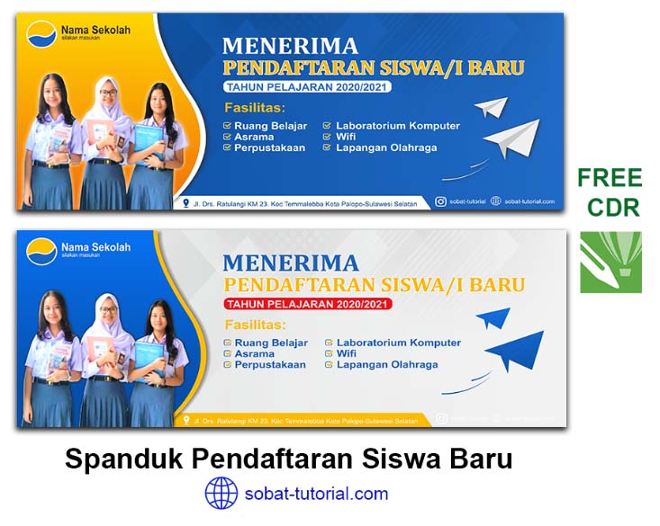 Download Desain Banner Spanduk Pendaftaran Siswa Baru Coreldraw - Sobat ...