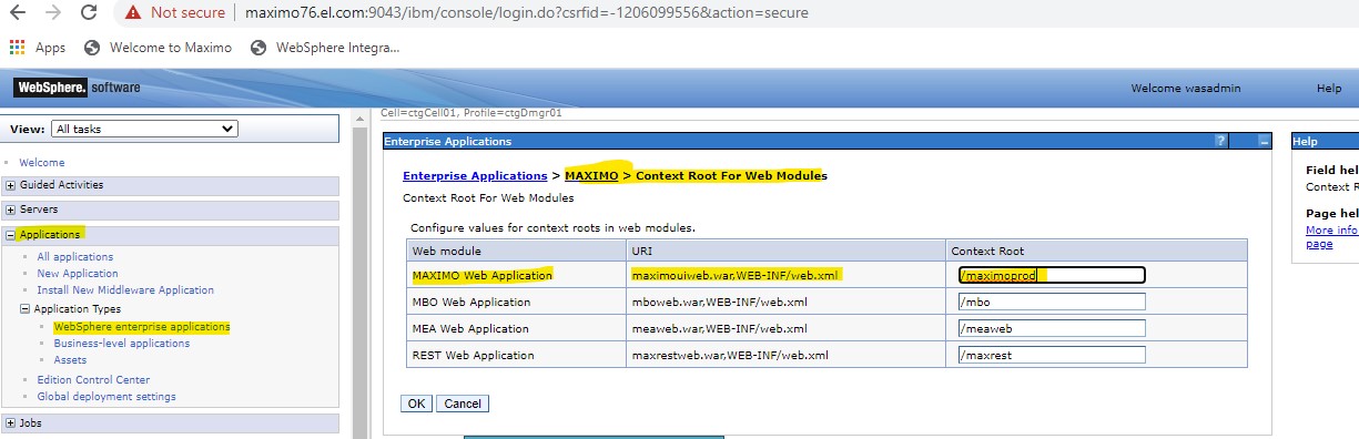 Modify Maximo Url S Context Root Maximo Ibm Maximo Implementation And Configurations