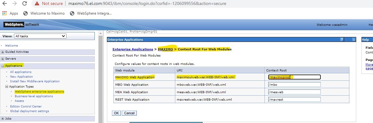 Modify Maximo URL's Context Root | Maximo | IBM Maximo Implementation ...