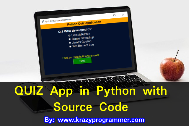 Quiz App In Python With Source Code