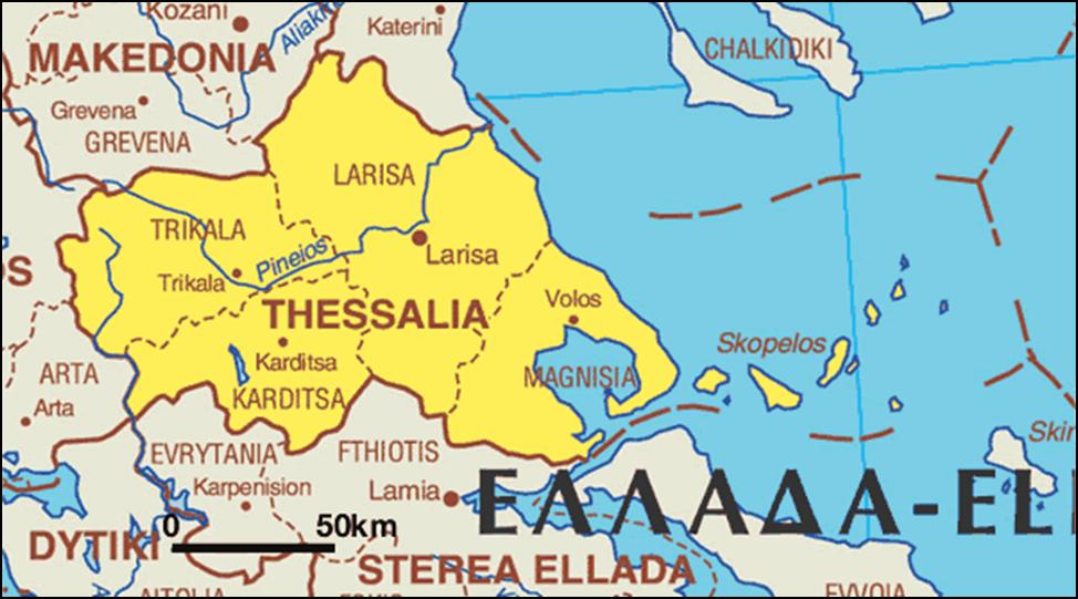 Kaart Griekenland Vakantie: Kaart Thessalië en Larisa – Vakantie ...