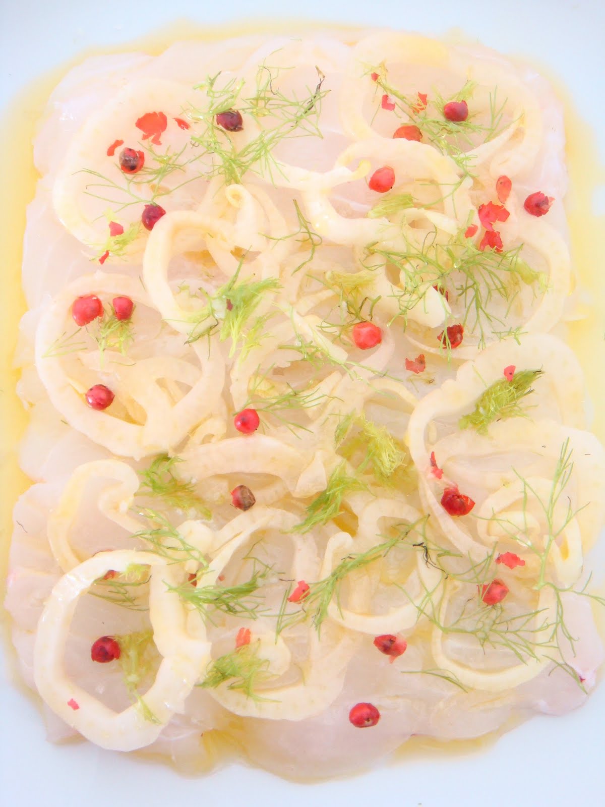 L'Amour des Mets: Carpaccio cabillaud & fenouil