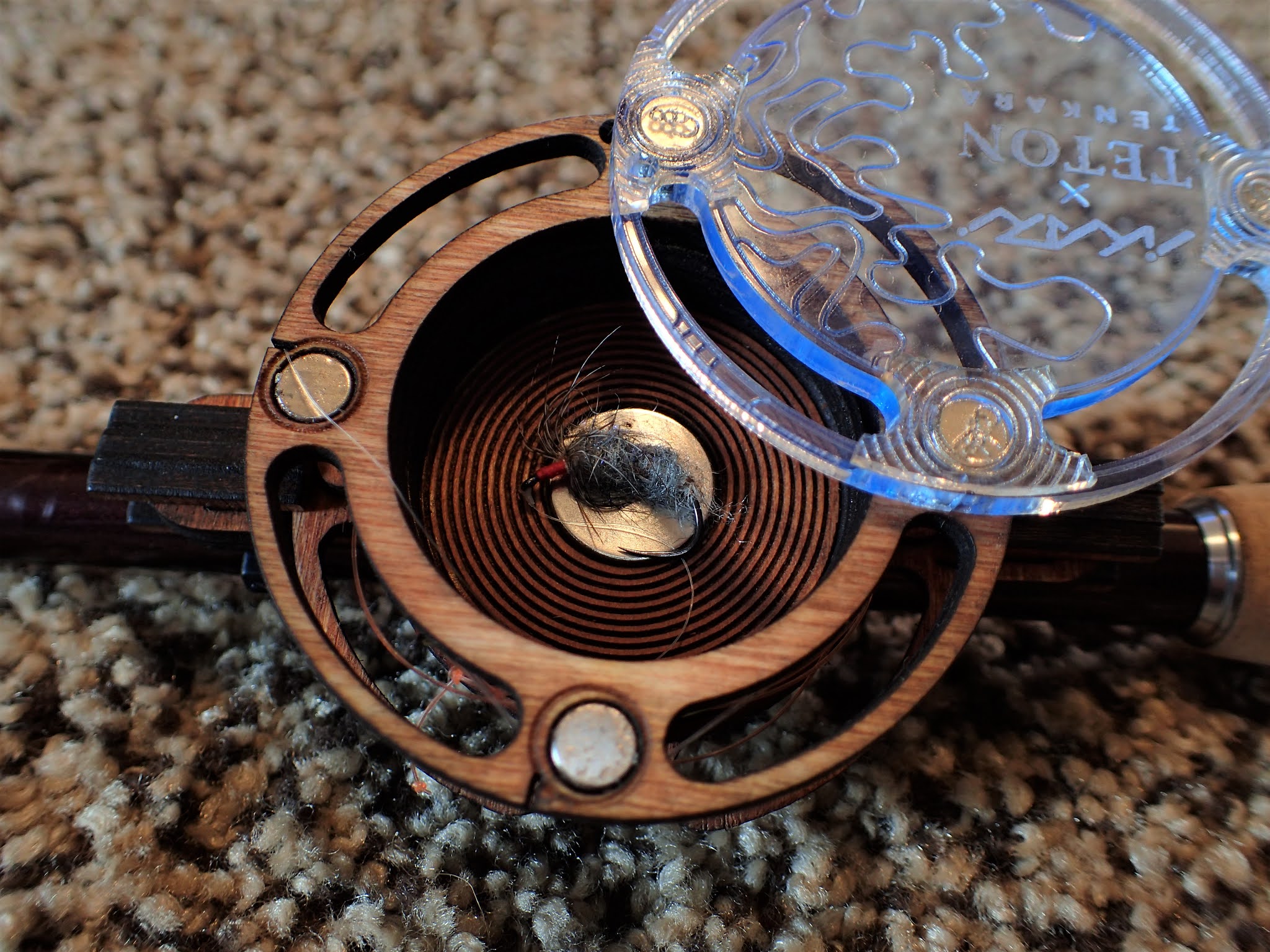 Teton Tenkara: Ikari - Line storage spool, Fly box, and Line winder ...