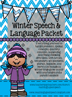 Smashingly Good Speech: Winter Themed Speech - Language Therapy Plans