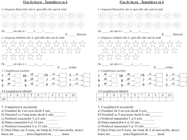 EDUCATIA CONTEAZA : INMULTIREA NUMERELOR NATURALE