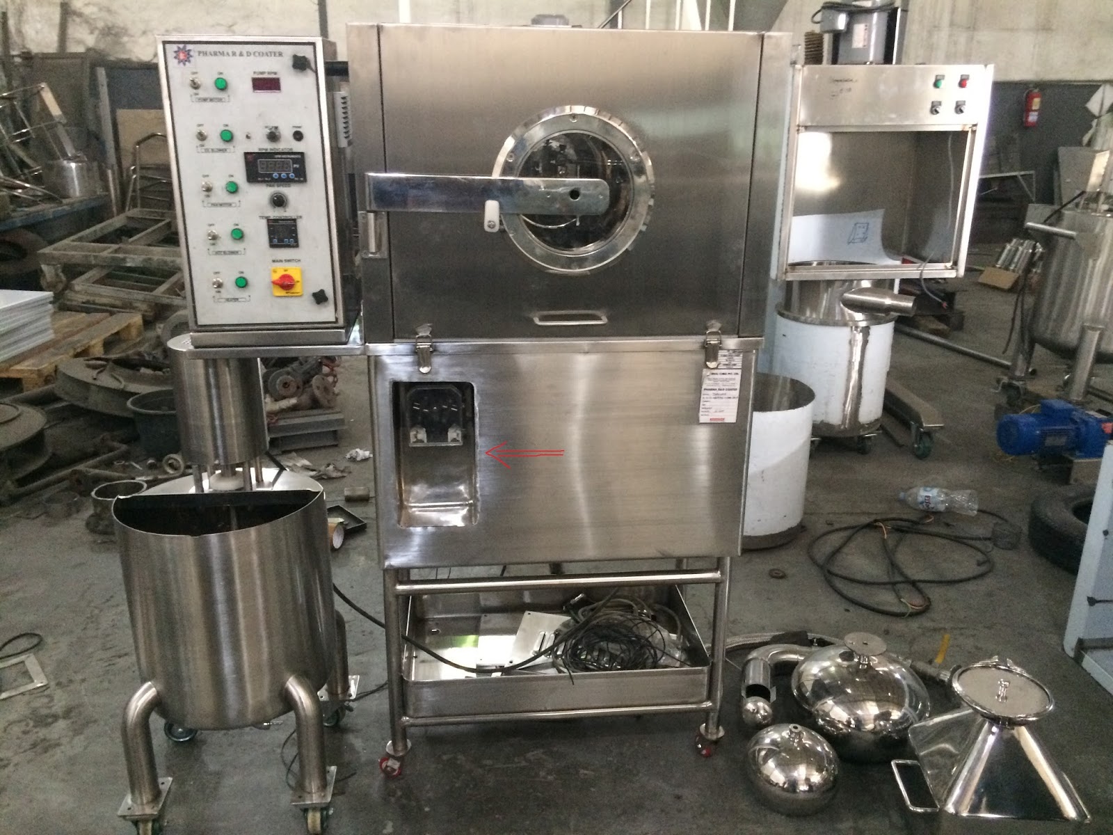 MESIN FARMASI: MESIN COATING FILM SKALA LABORATORIUM FARMASI