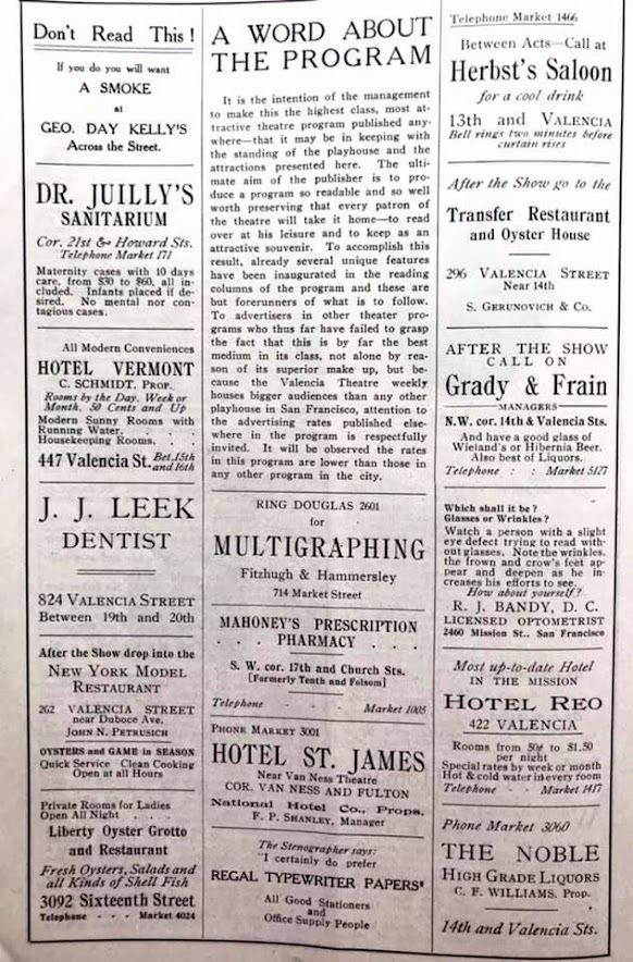 San Francisco Theatres: The Valencia Theatre