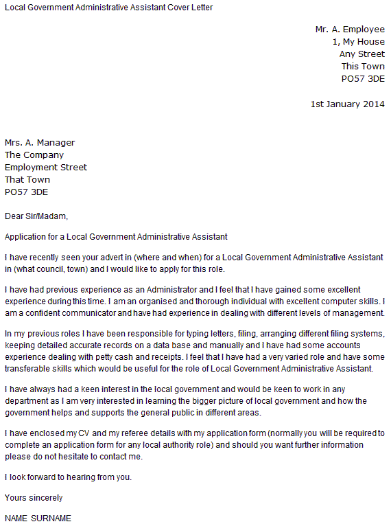 Sample Cover Letter For Local Government Position Sample Letter sample-cover-letter-for-local-government-position-sample-letter