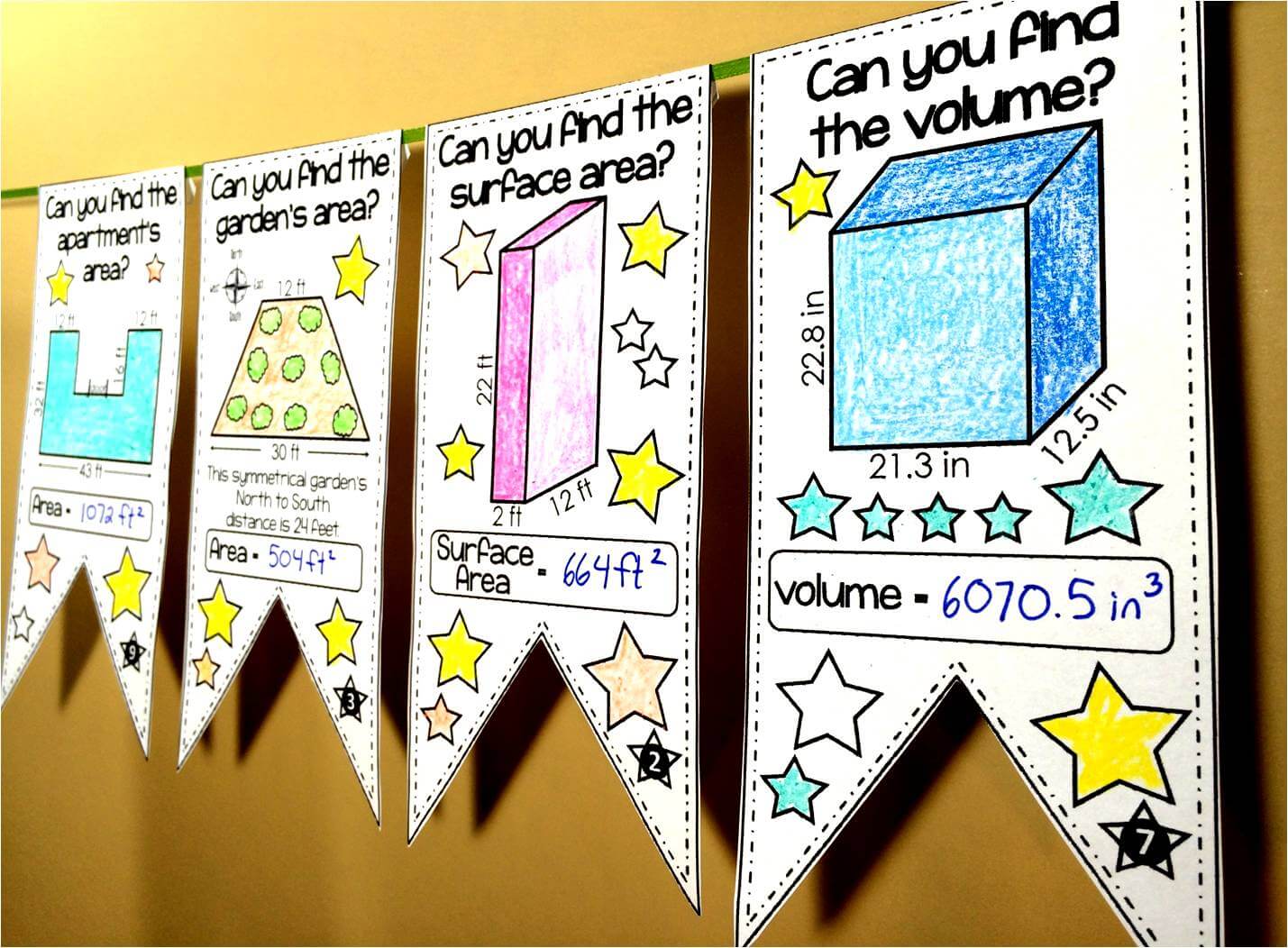 Scaffolded Math and Science: Math Pennants are a fun way to show off ...