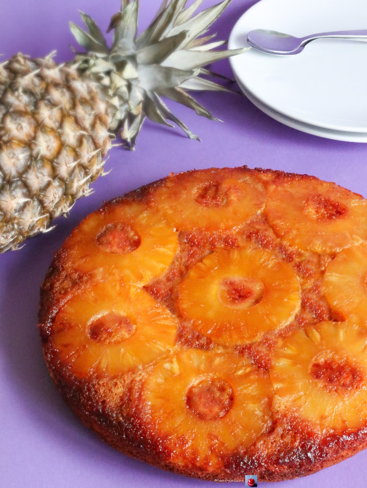 Gâteau renversé à l'ananas caramélisé