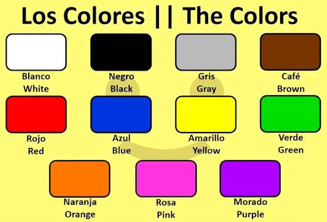Todos Los Color ES En Ingles Y Espanol