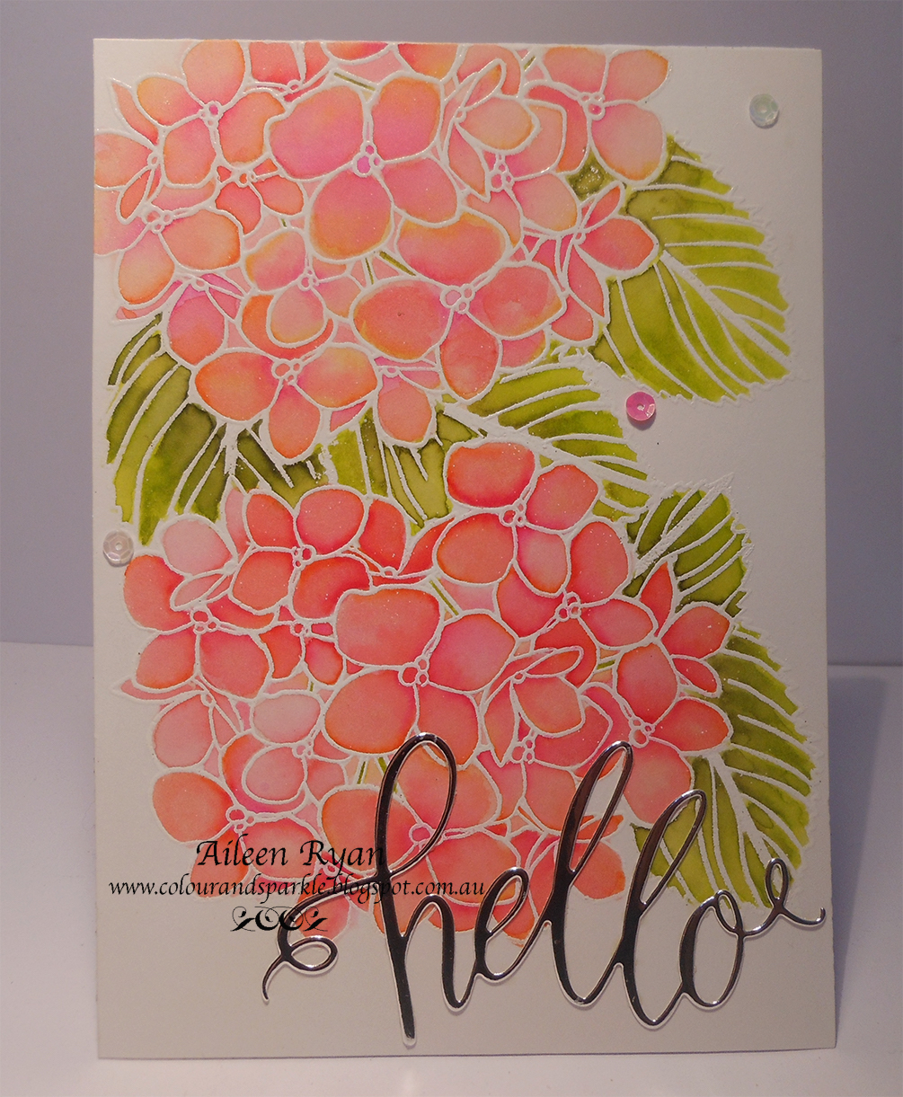 Colour and Sparkle: Hello, a belated birthday wish.