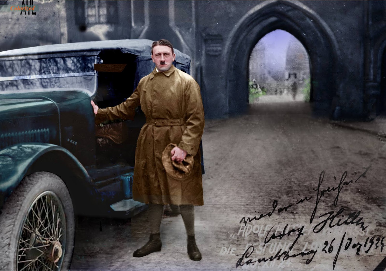 Colors for a Bygone Era: Colorized photo of a 35-year old Adolph Hitler ...