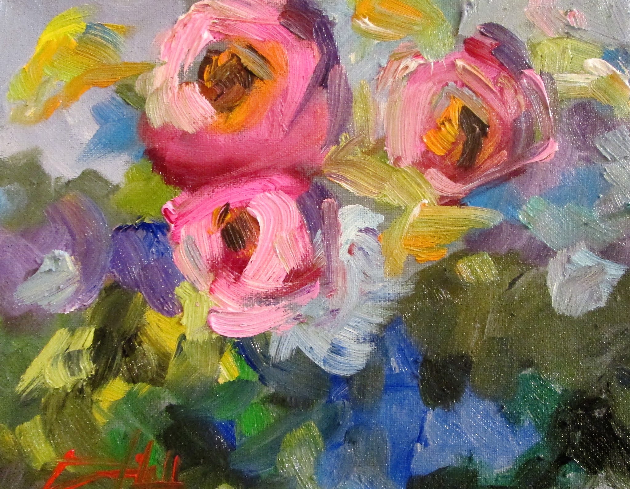 Abstract Rose Painting