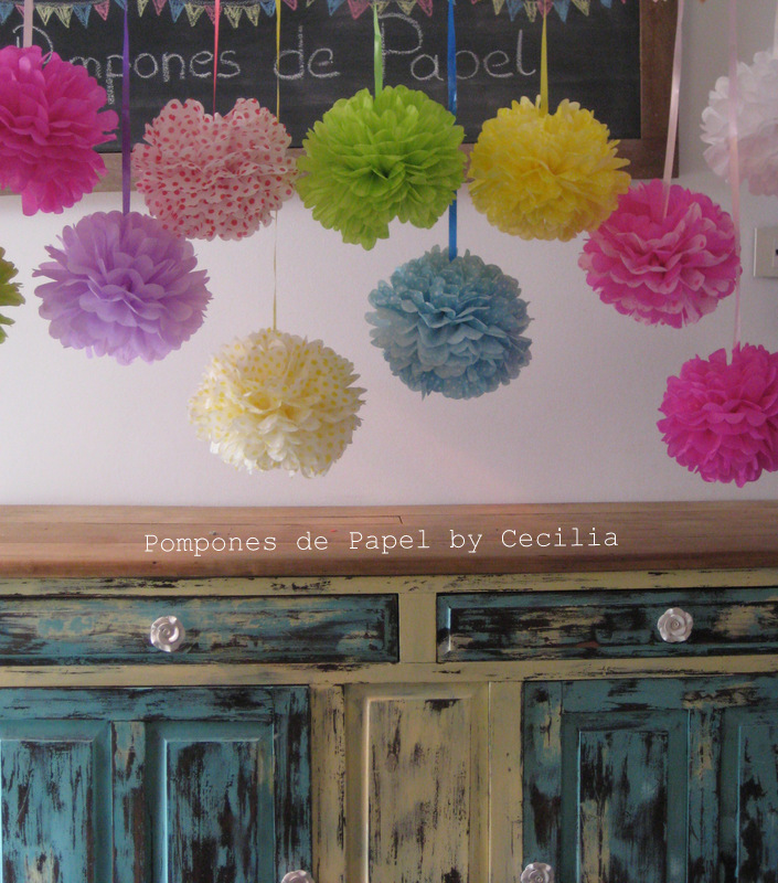 Pompones de Papel: :: COLORES