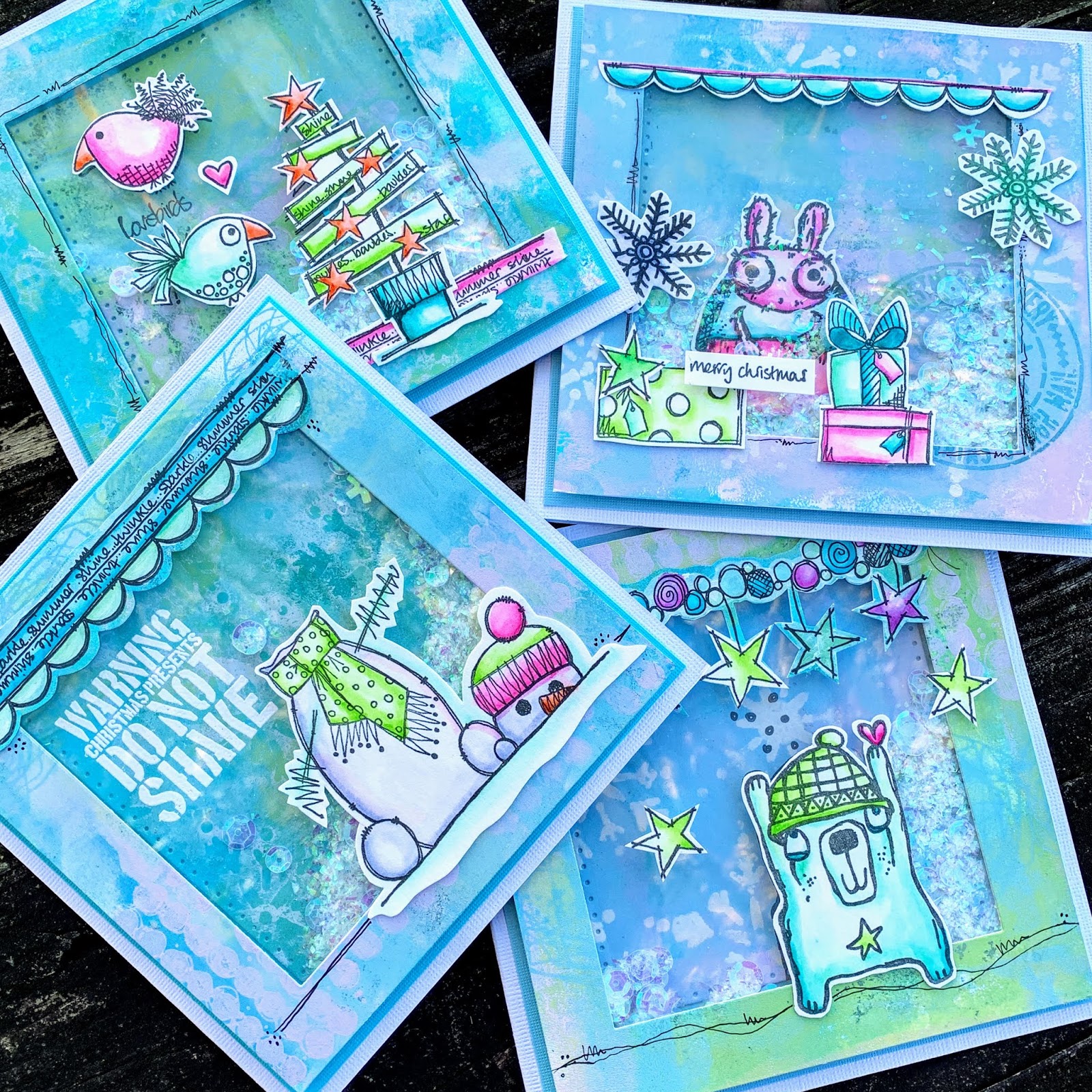 PaperArtsy: 2019 #19 Cute Critters: Snow Critter Shaker Cards with JoFY ...