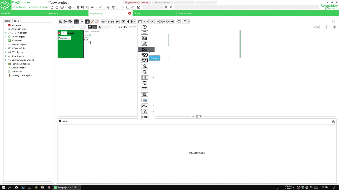 Membuat Program Counter untuk PLC M221 menggunakan EcoStruxure Machine ...