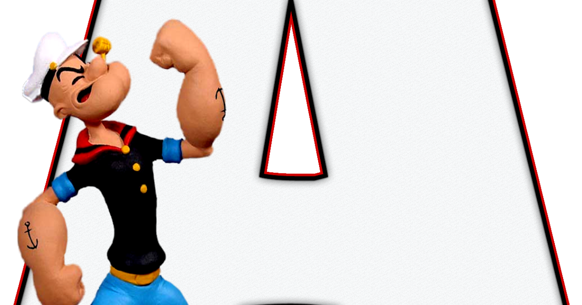 Alfabeto Decorativo: Alfabeto - Popeye 1 - PNG - Letras - Maiúsculas ...