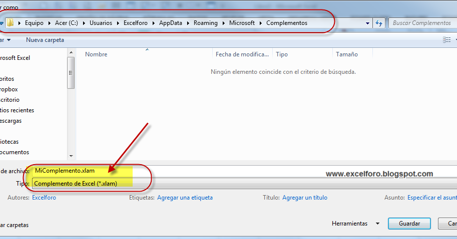 VBA: Cómo crear nuestro propio Complemento en Excel. | EXCEL FORO: Un blog de Excel
