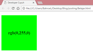 Macam-Macam Cara Pewarnaan dalam CSS - Developer Cupuh