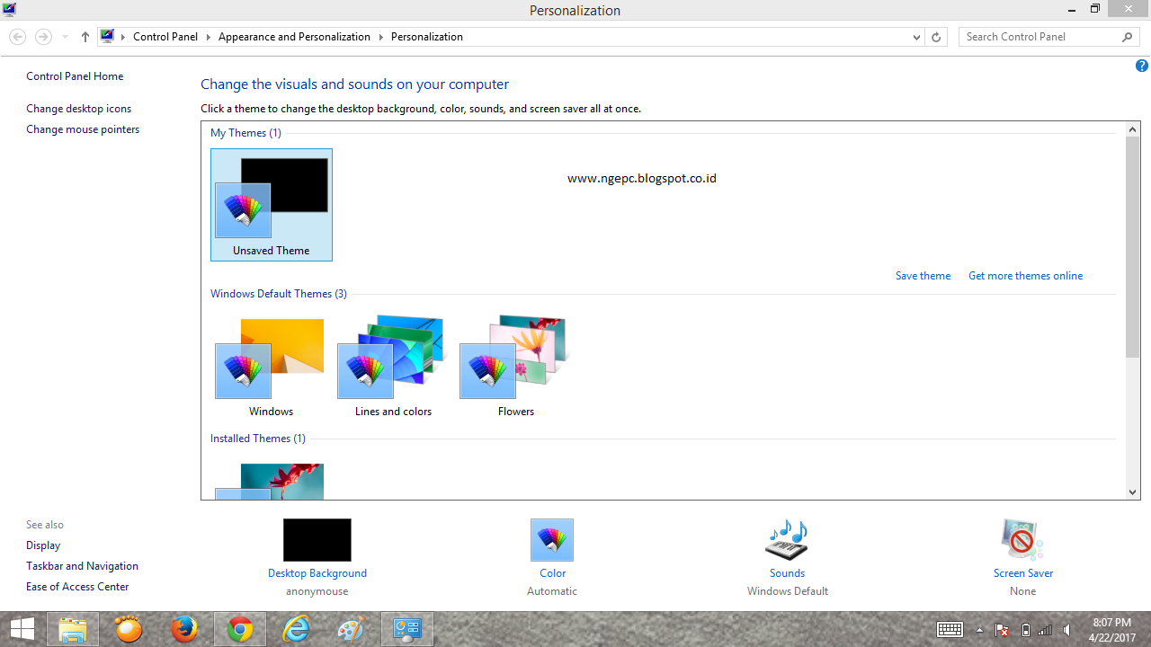 Menampilkan Screen Server | Tutorial Komputer