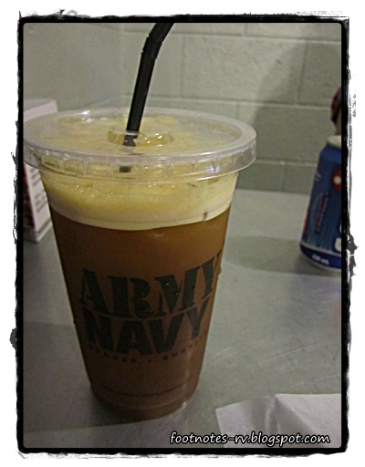 FOOT NOTES: Burgers + Burritos + Iced Tea = Army Navy