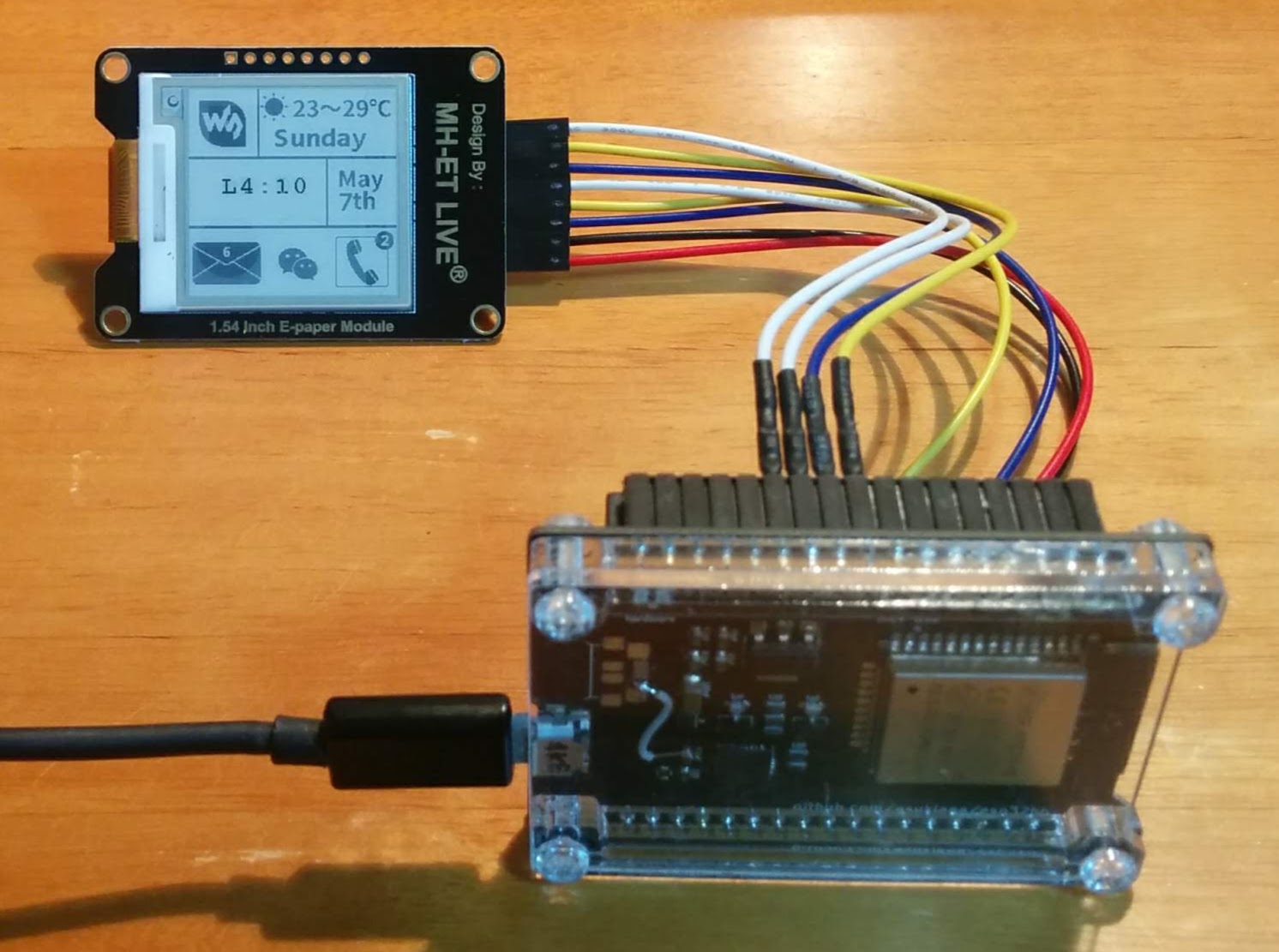 試行錯誤な日々: ESP32で1.54インチのePaperを動かす方法