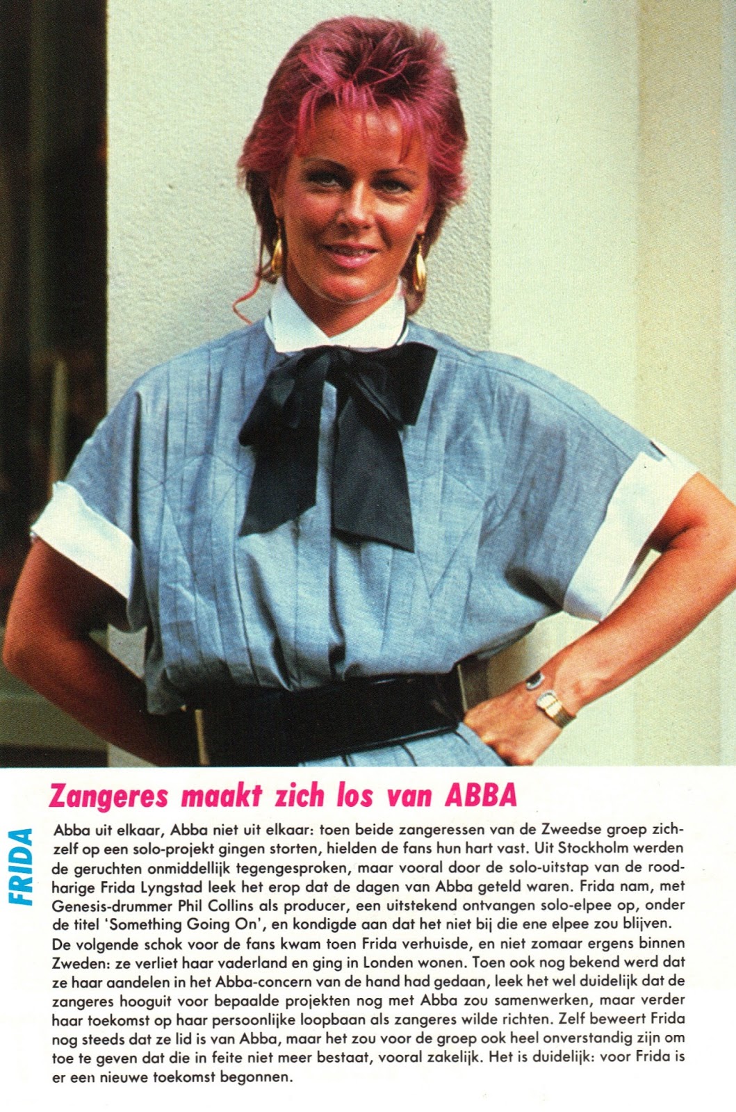 ABBA The Articles: 1983: Frida - singer is breaking free from ABBA