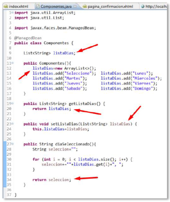 CoDejaVu: Como usar el h:SelectManyListBox en JSF