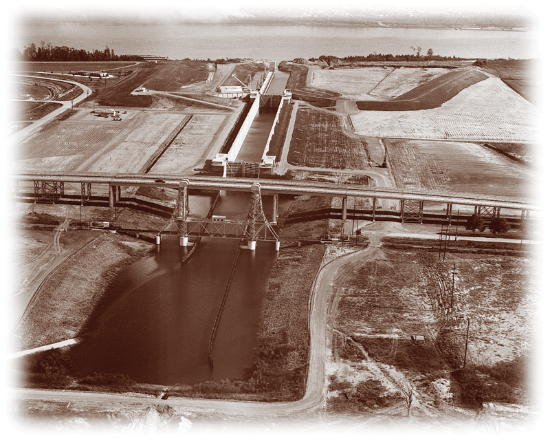 Industrial History: 1959 Port Allen Lock on canal in Port Allen, LA ...