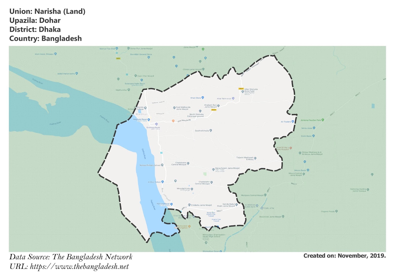 Narisha Union, Dhaka