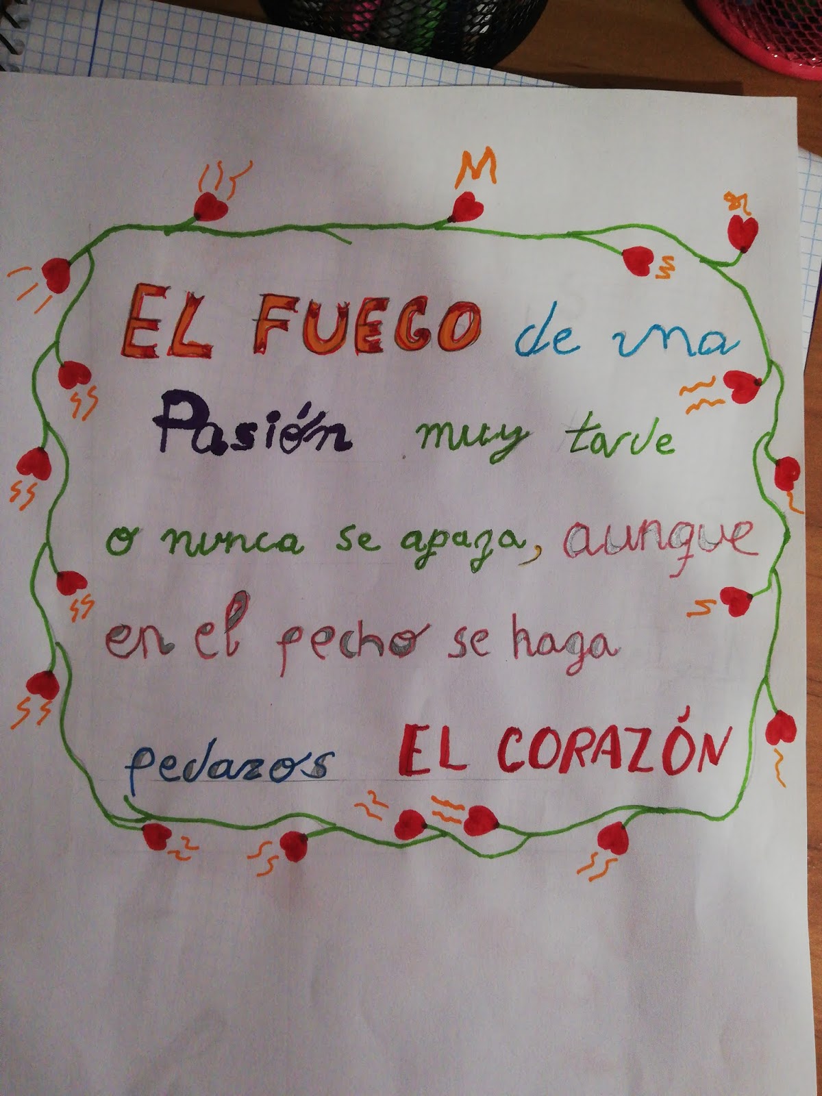 Nuestro club de lectura: POEMAS CON LETTERING 1ºC