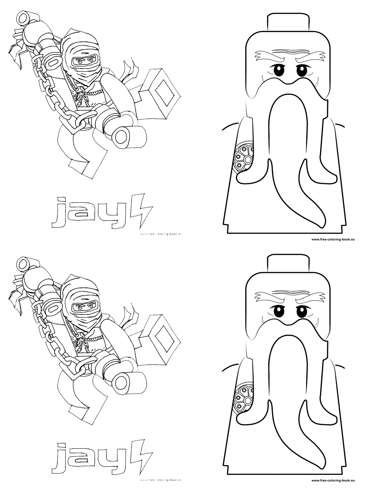 Ninjago Coloring Pages Sensei Wu