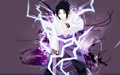 Sasuke Uchiha Sharingan Lightning Edge a425 HD Wallpaper