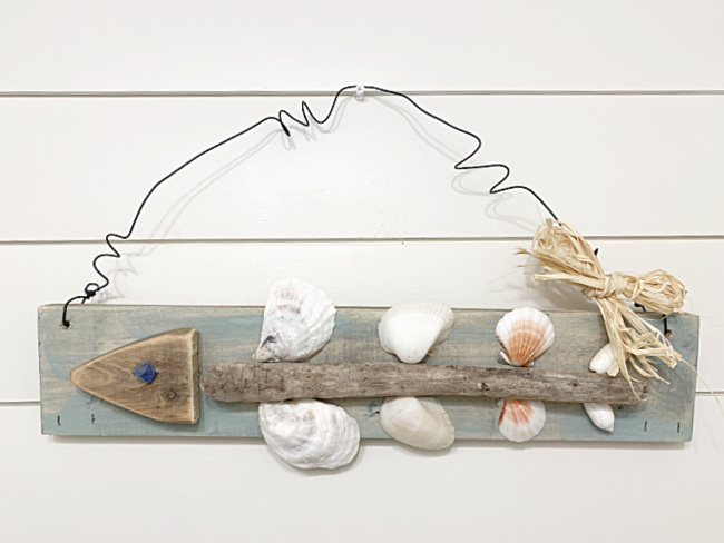 Fish Bone Art with Shells