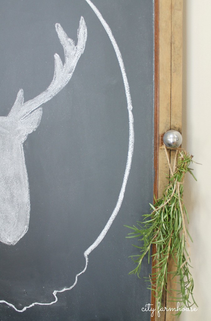 Cup Half Full: Chalkboard Frame with Deer Silhouette