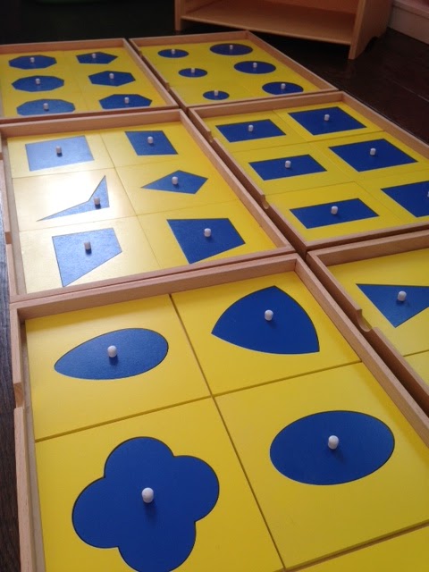 Geometric Cabinet, Montessori Geometry at Home - "Making Montessori Ours"