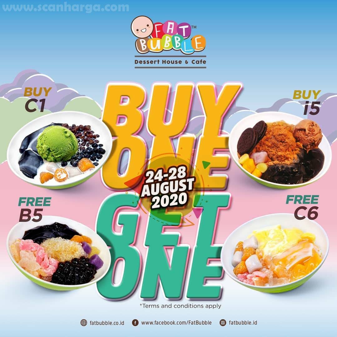 Fat Bubble Promo Buy 1 Get 1 Terbaru Periode 24 - 28 Agustus 2020 - scanharga