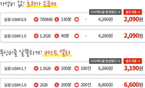 餘裕堂全書(여유당전서) : Utilize Me, 2002: kt엠모바일, 프리텔레콤 5천원 내외 요금제