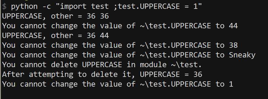 Only Python True Constants In Python Part 1