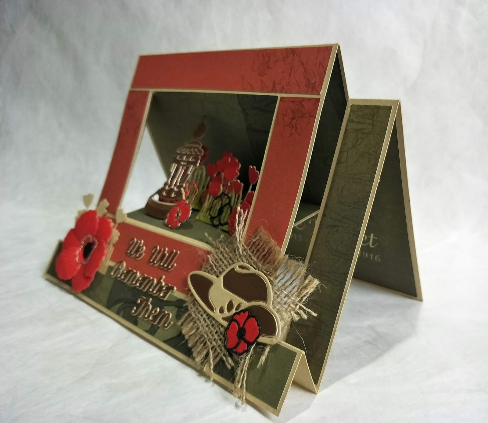"We Will Remember Them" Step card with Kaylee - Couture Creations
