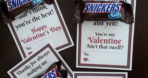 Cook and Craft Me Crazy: Snickers Valentines! (Free Printable)