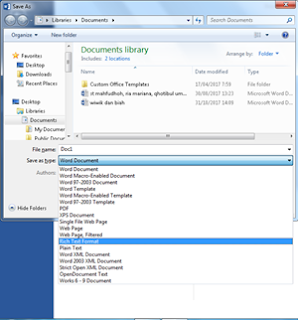 Cara menyimpan file Microsoft Word agar format tetap jika dibuka di ...