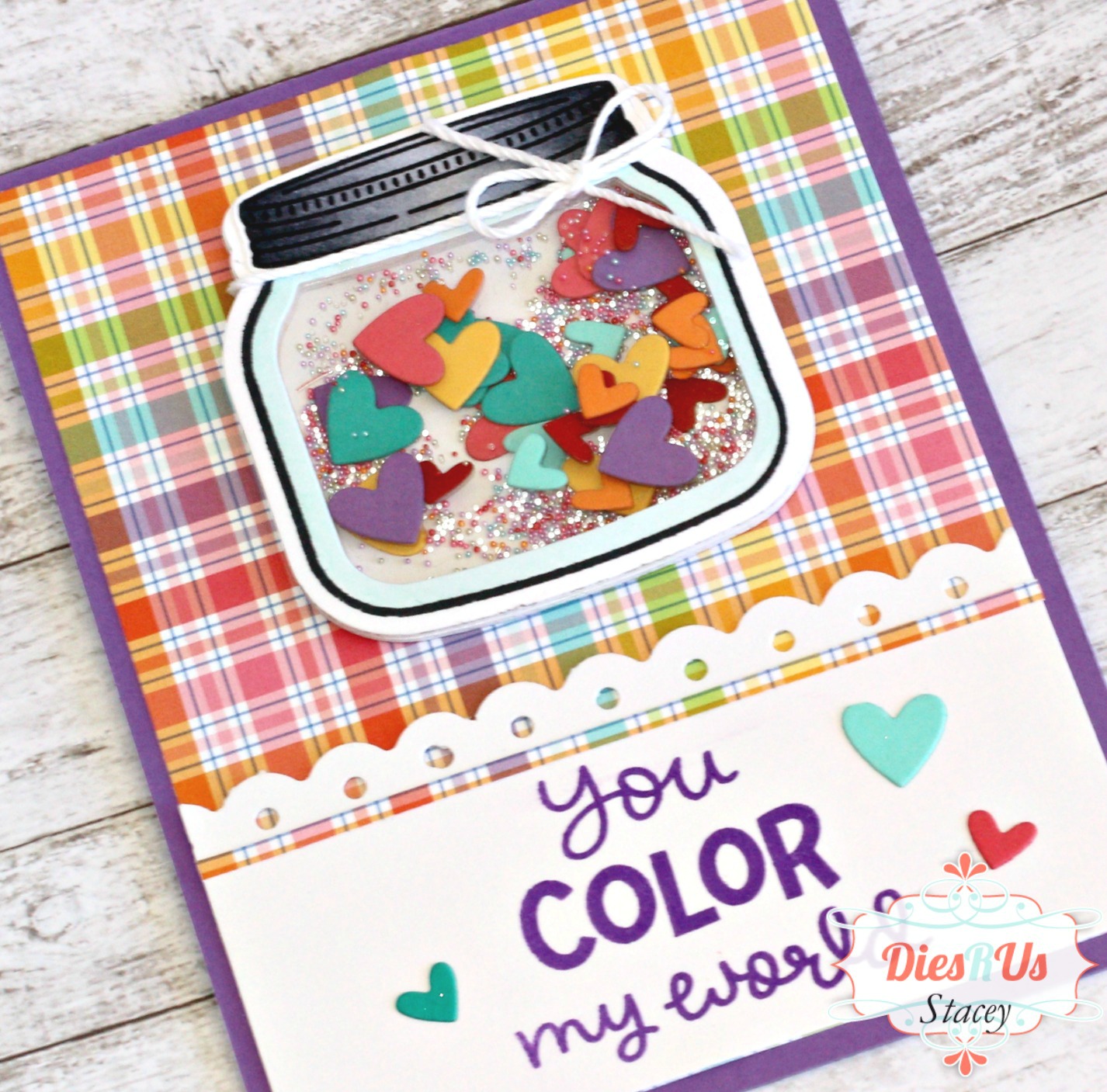 Stacey's Creative Corner: Color My World Shaker Card