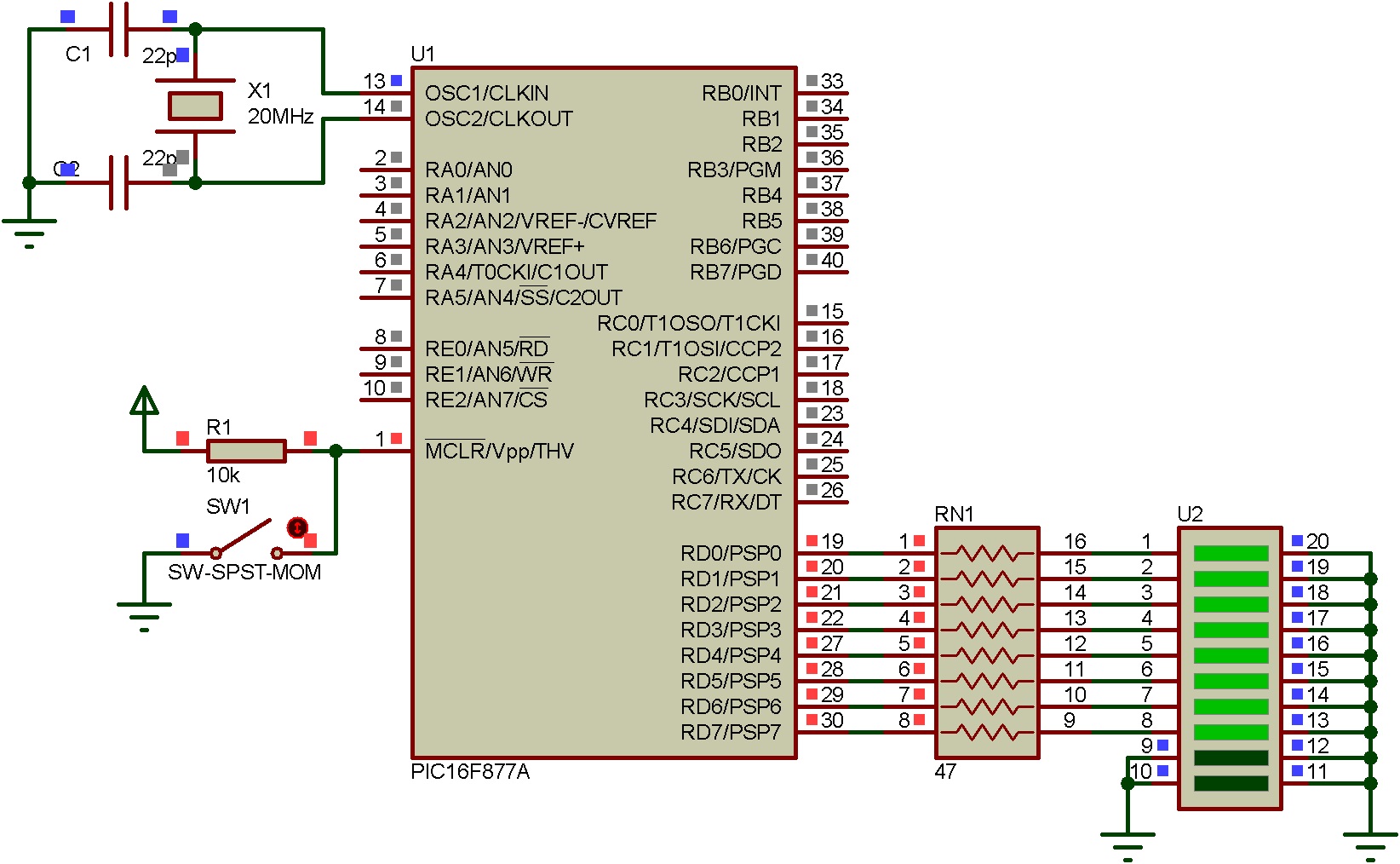 DIY Electronics Projects and Tutorials: Blinking The PIC16F877A With MikroC