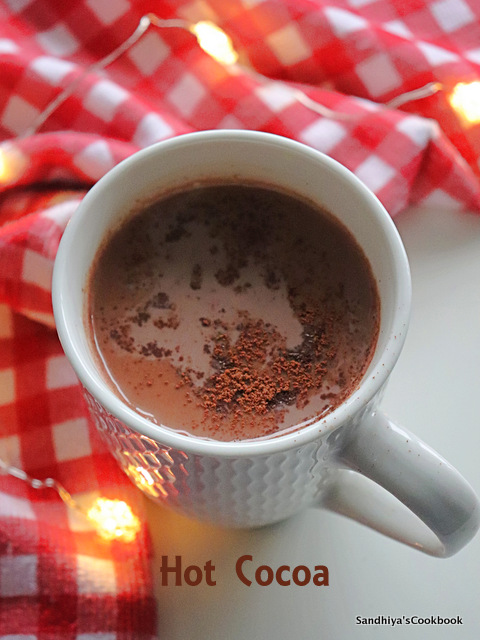 Sandhiya's Cookbook: Hot Cocoa | Easy Single Cup Hot Cocoa