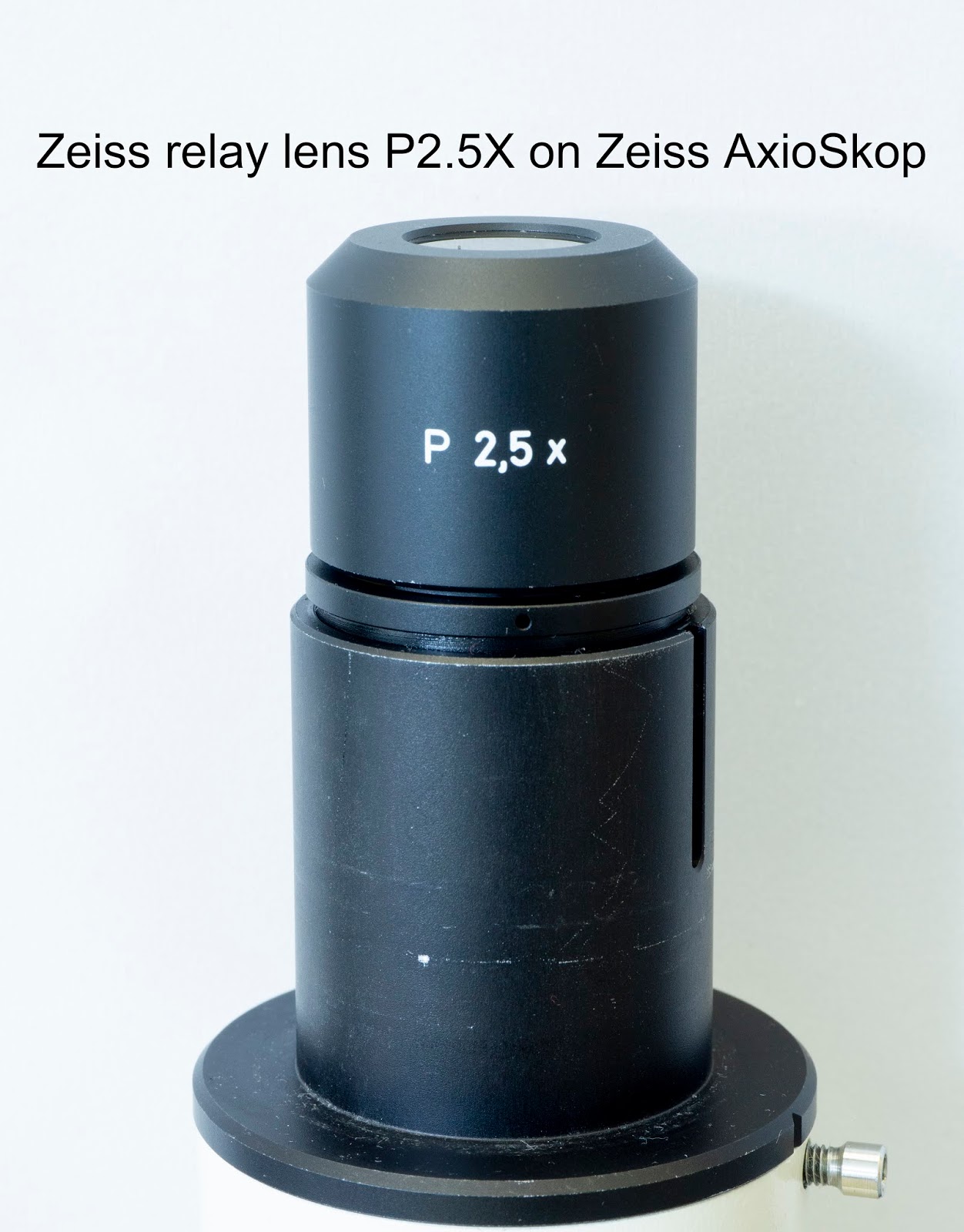Microscope camera adapter for Zeiss trinocular head.