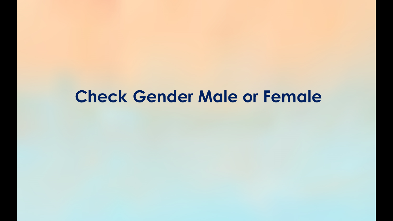write a c program to check gender male or female. - Cprograms